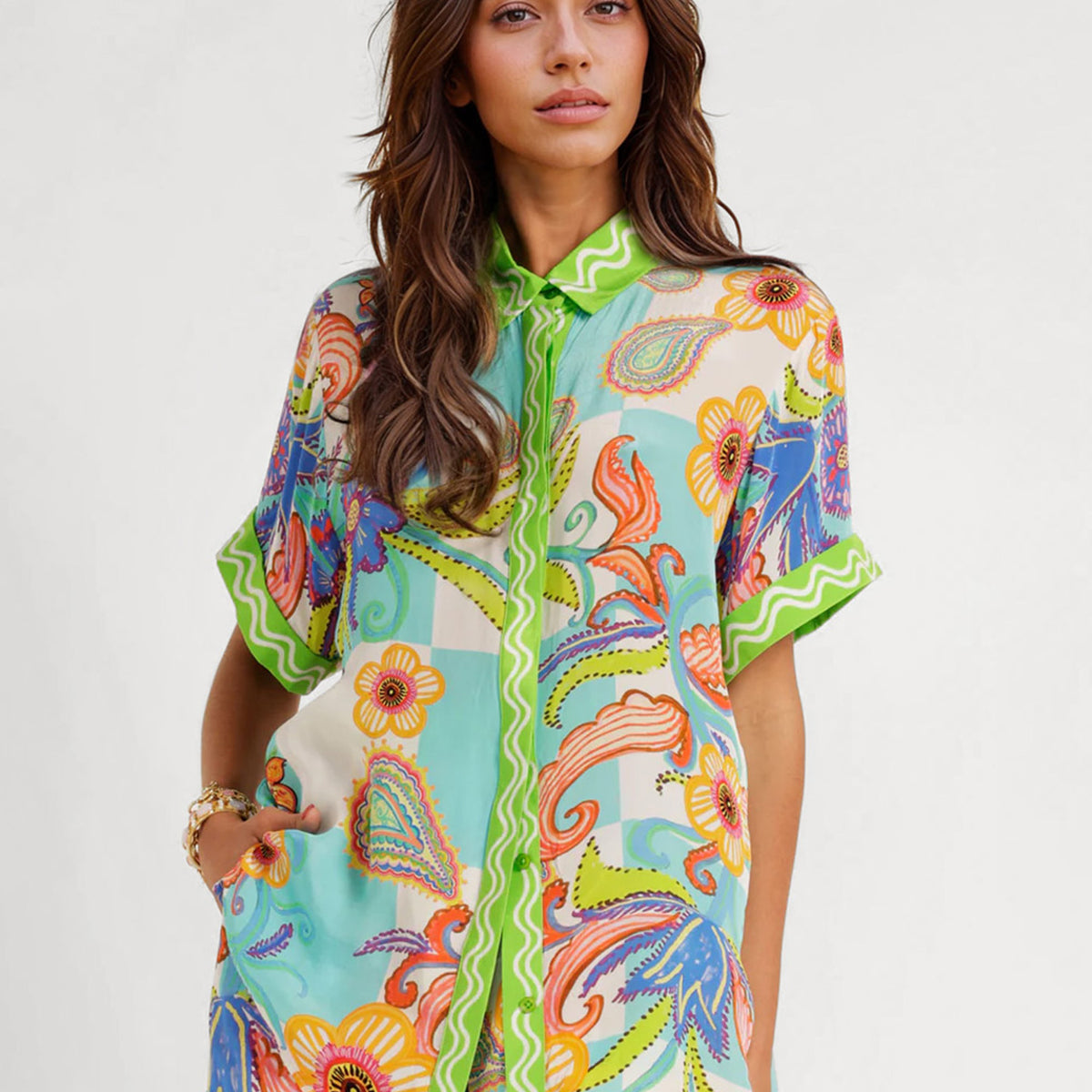 Colorful Paisley Print Two-Piece Set – Dantўўase
