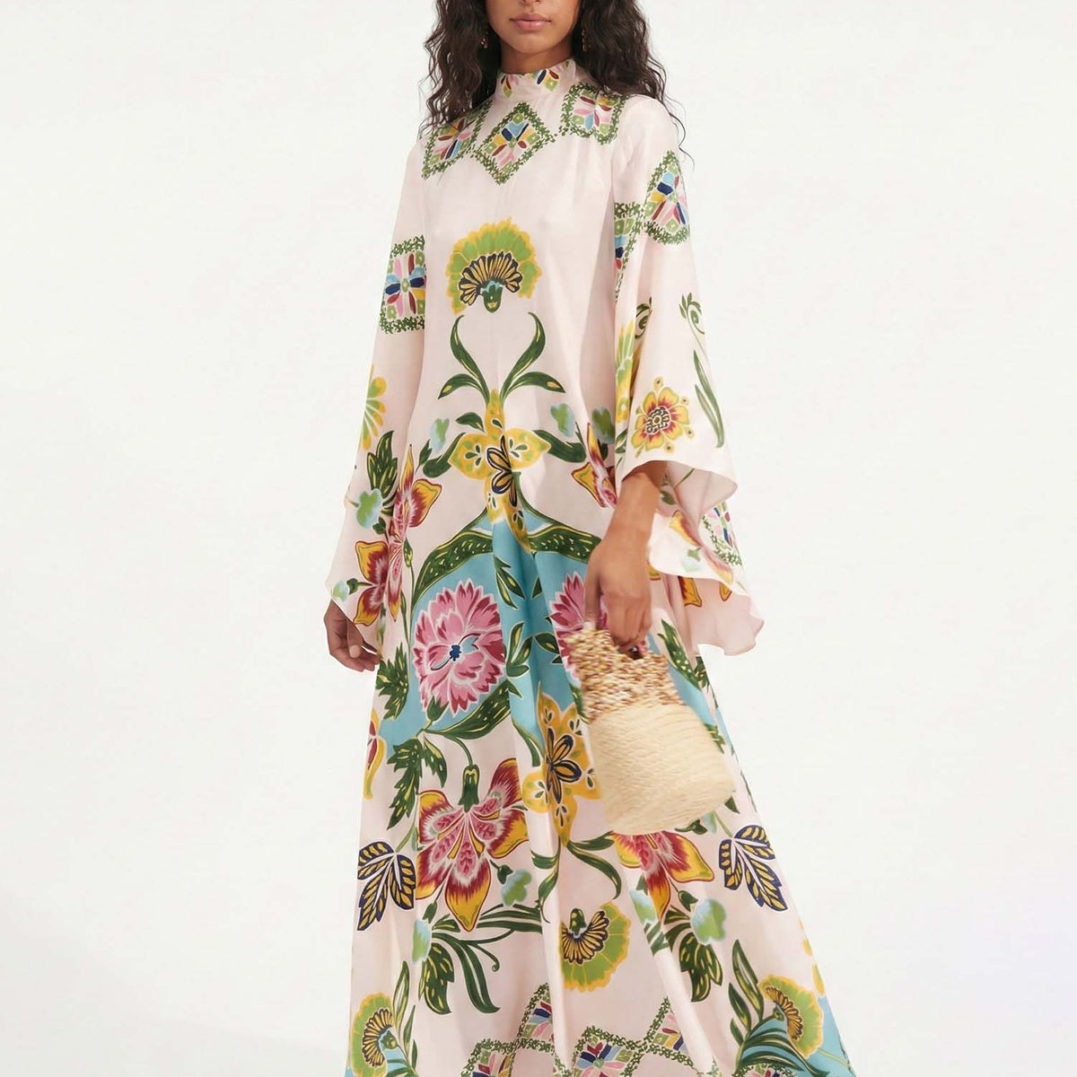 Floral Print Bohemian Long Sleeve Maxi Dress – Dantўўase