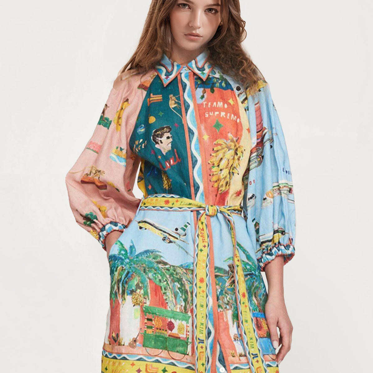 Tropical Vacation Mini Dress with Fun Print – Dantўўase